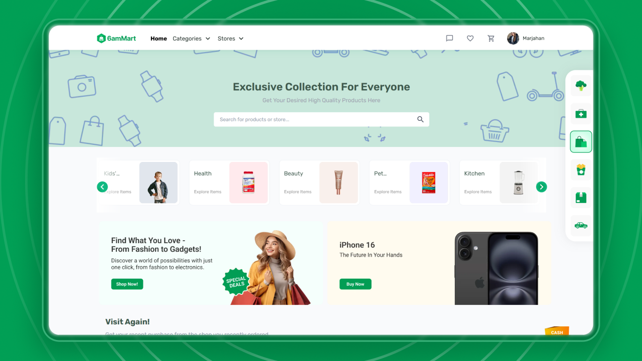 6amMart - React User Website by sixamtech | CodeCanyon